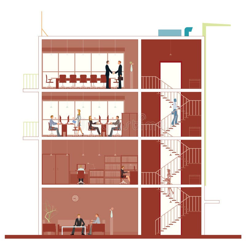 Building cross section stock vector. Illustration of structure - 10740819
