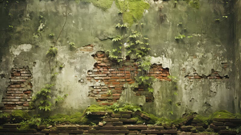 Building crumbling wall stock image. Image of overgrown - 327645893