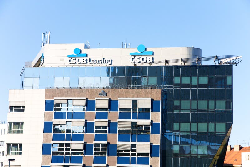 Building csob editorial stock image. Image of brand, prague - 38198139