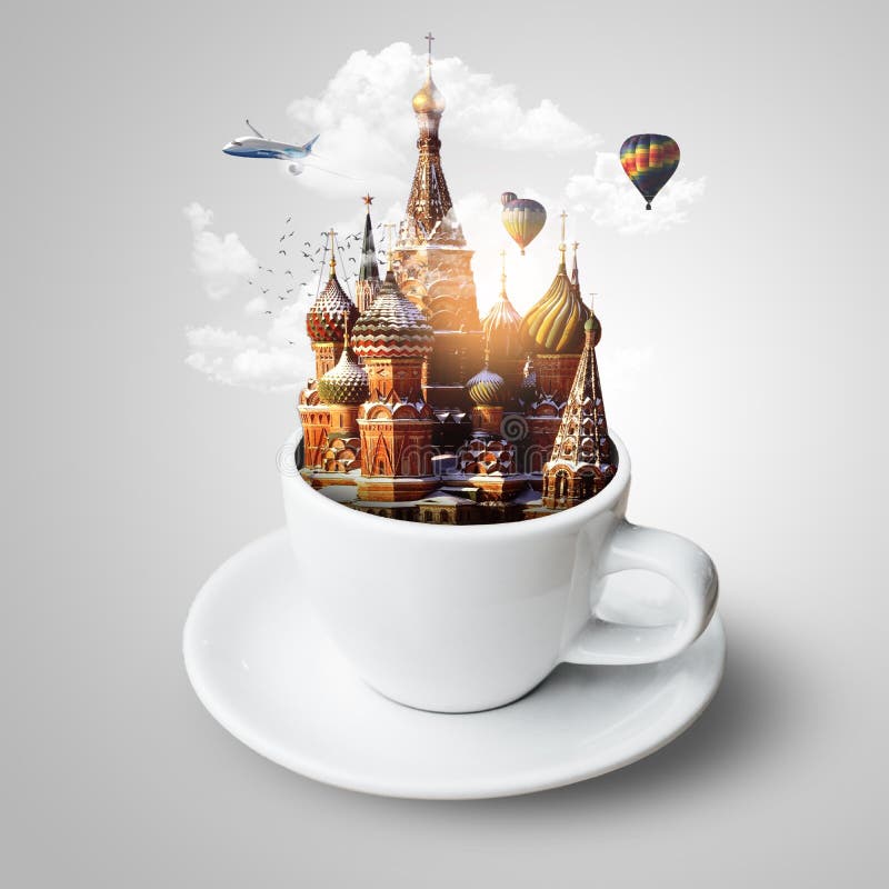 The Building in the Cup. St Stock Illustration - Illustration of ...