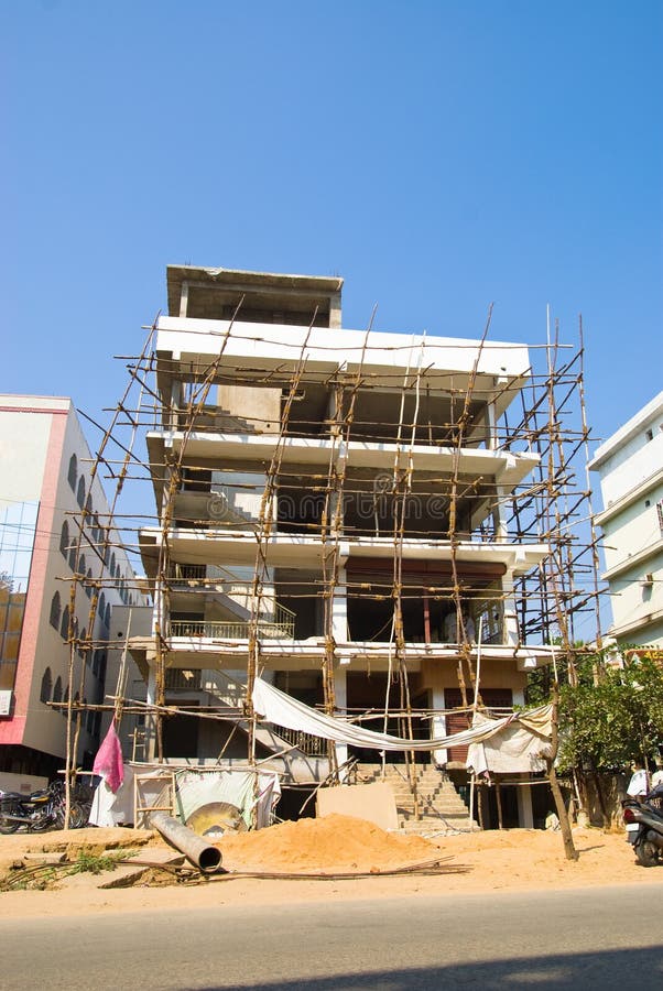 Building with curved wood stock image. Image of addition - 12806739