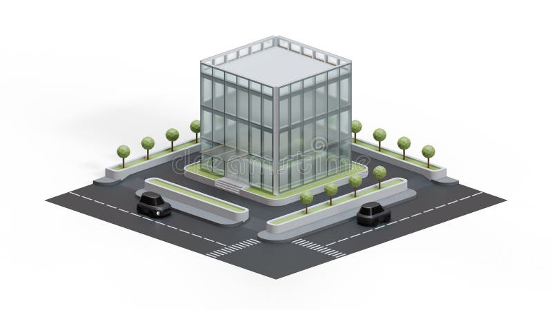 Building 3D Render Illustration Element 01 Stock Image - Illustration ...