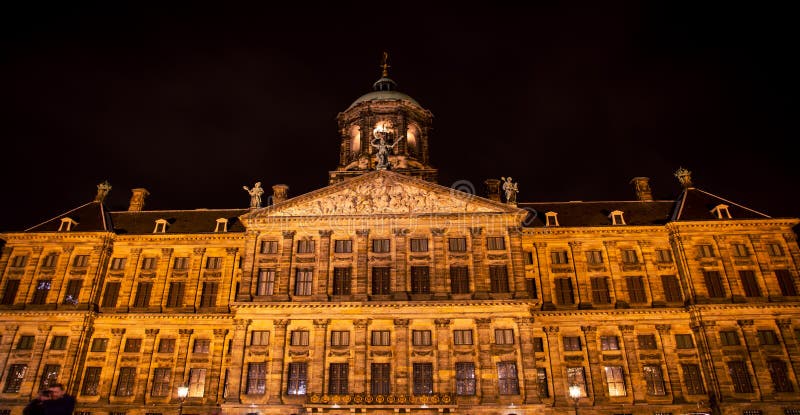 Building in Dam Square in Amsterdam Stock Image - Image of building ...