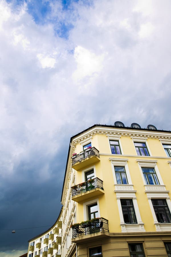 Building and dark sky stock photo. Image of norway, houses - 55824194