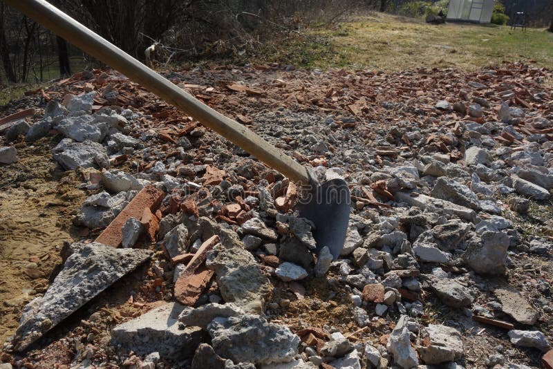 Building Debris at the Construction Site Stock Photo - Image of cleanup ...