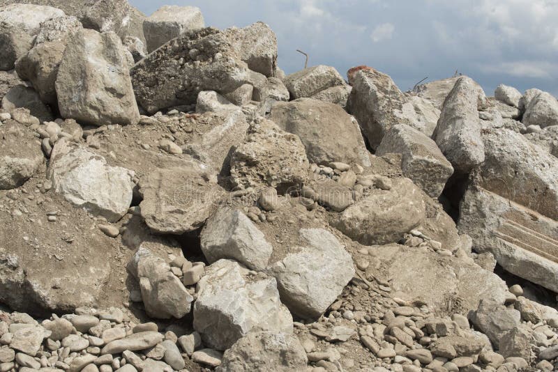 Building Debris at the Construction Site Stock Photo - Image of bulky ...