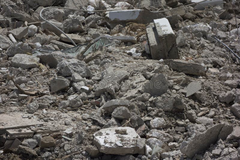 Building Debris at the Construction Site Stock Image - Image of ...