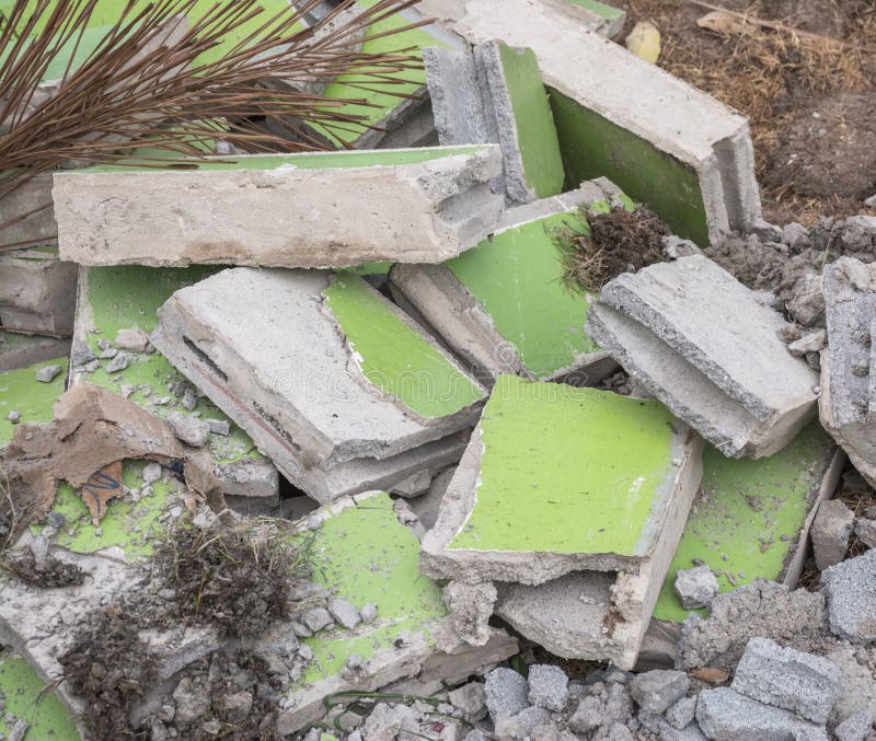 Home demolition debris stock image. Image of disaster - 61339097