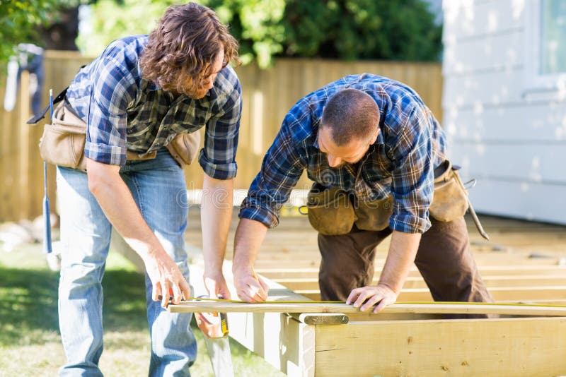 Building a Deck stock image. Image of contractor, craftsman - 35773707