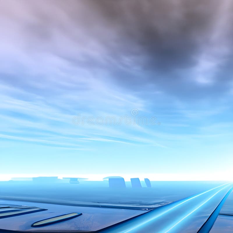 Building Deck Technology Style. Generative AI. Stock Illustration ...