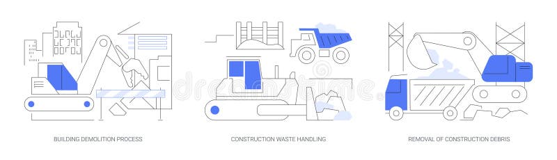 Building Deconstruction Abstract Concept Vector Illustrations. Stock ...