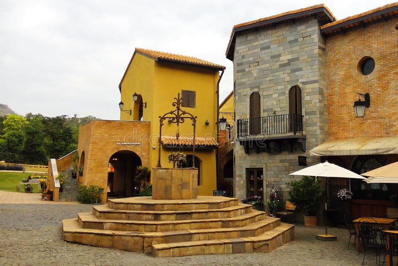 The Building is Decorated in a European Style. Stock Photo - Image of ...