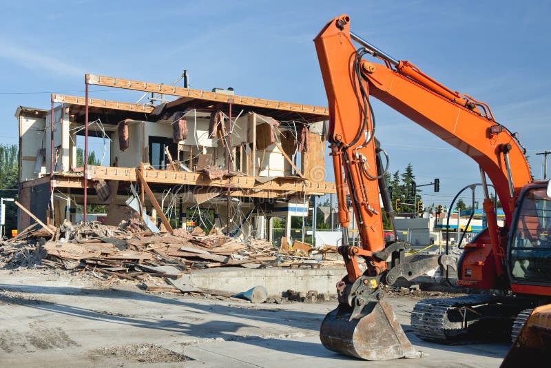 Building demolition stock image. Image of removal, machinery - 10053069