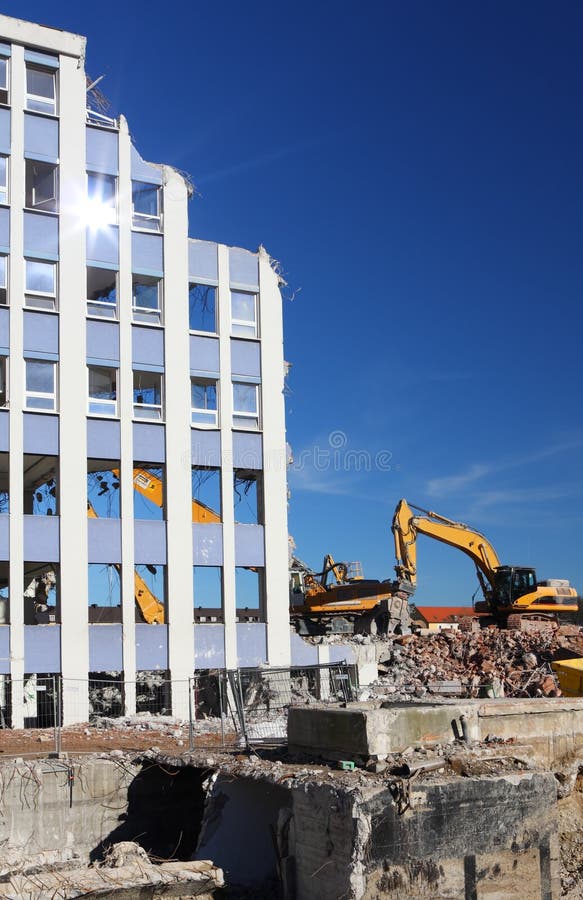 Building demolition stock photo. Image of debris, demolish - 18296258