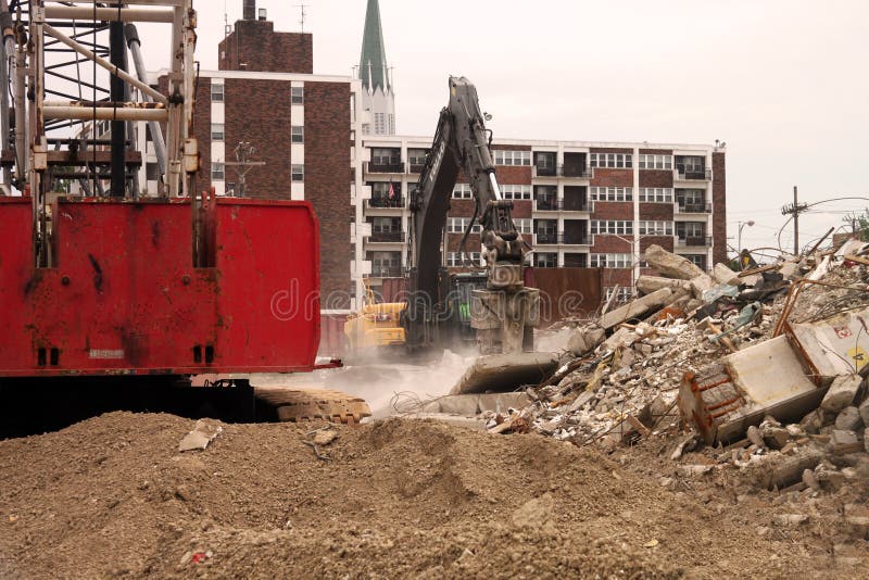 Building Demolition stock image. Image of dust, demolition - 21951633