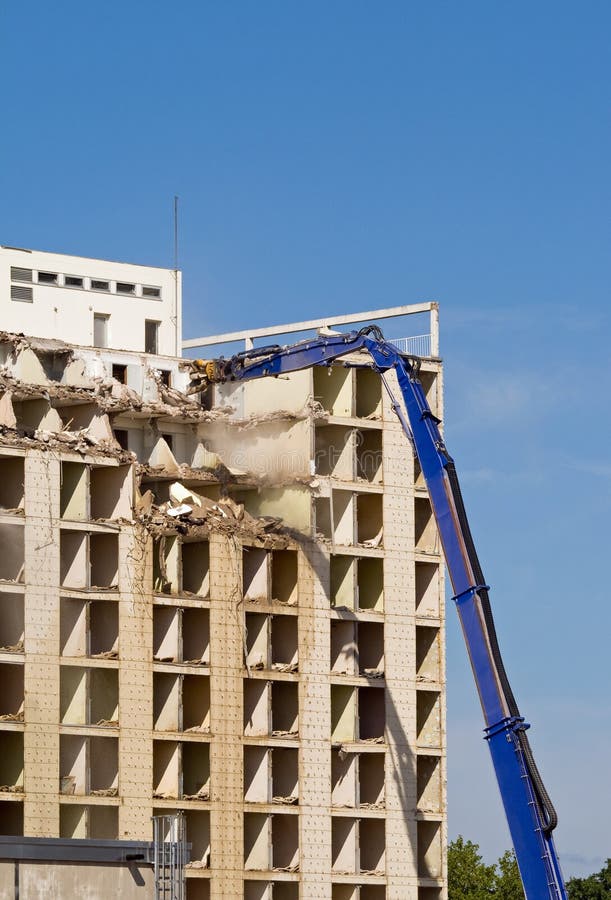 Building demolition stock photo. Image of large, high - 26670736