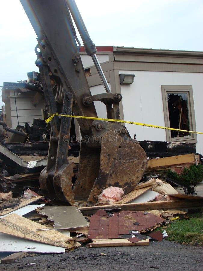 Building demolition stock photo. Image of burnt, burning - 47750928