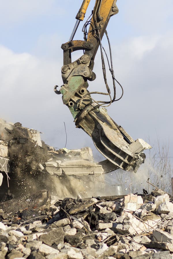 Destroyed Building, Debris. Series Stock Image - Image of climate ...