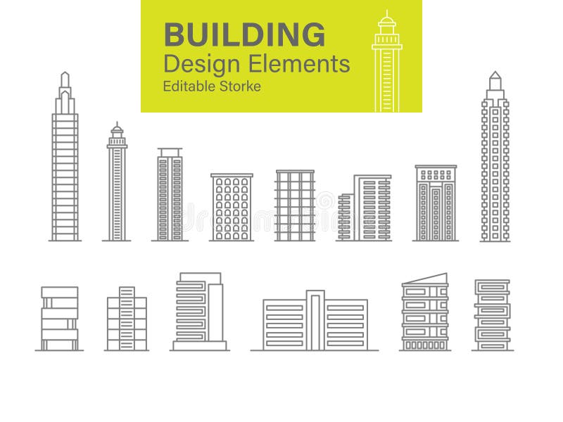 Building design elements stock vector. Illustration of residence ...