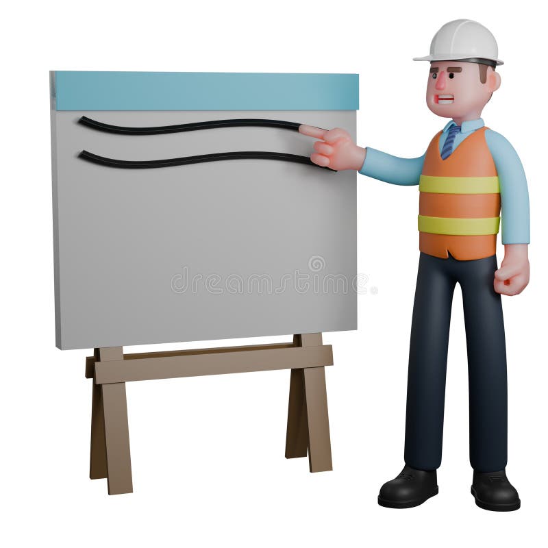 An Architect Stands beside a Technical Drawing Table with His Right ...