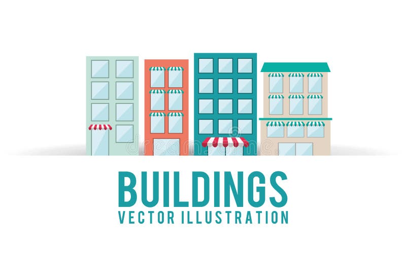 Building design stock vector. Illustration of district - 44859415