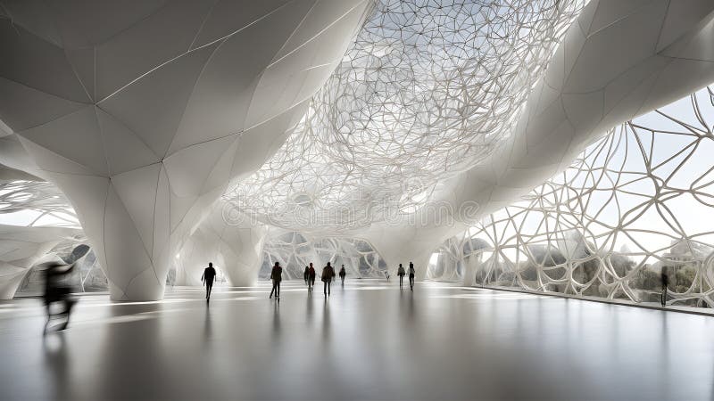Building Design of a Network of Interconnected Shapes Inspired by the ...