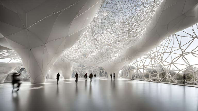 Building Design of a Network of Interconnected Shapes Inspired by the ...