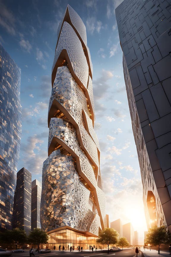 Building Design of a Network of Interconnected Shapes Inspired by the ...