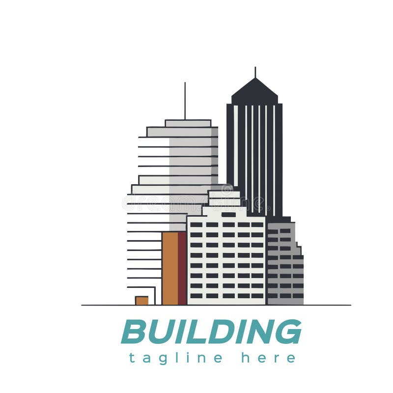 Building Design Over White Background, Vector Illustration. Graphic ...