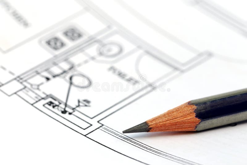 Building Design with Pencil Stock Photo - Image of draw, house: 49797850