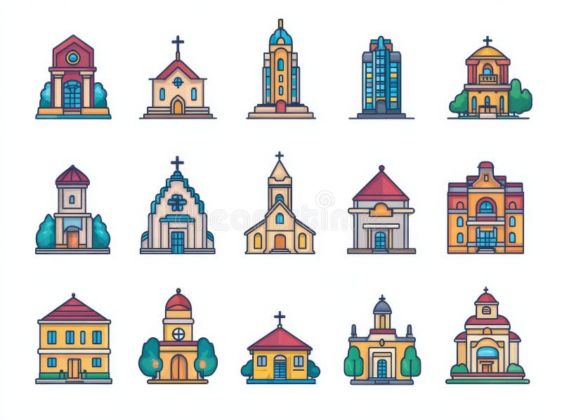 Building Designs Exhibited a Range of Architectural Styles Stock Photo ...