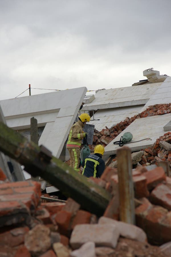 Building Destroyed, Explosion and Collapses, Stock Image - Image of ...