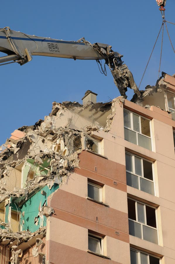 A building destruction editorial photo. Image of concrete - 204005701