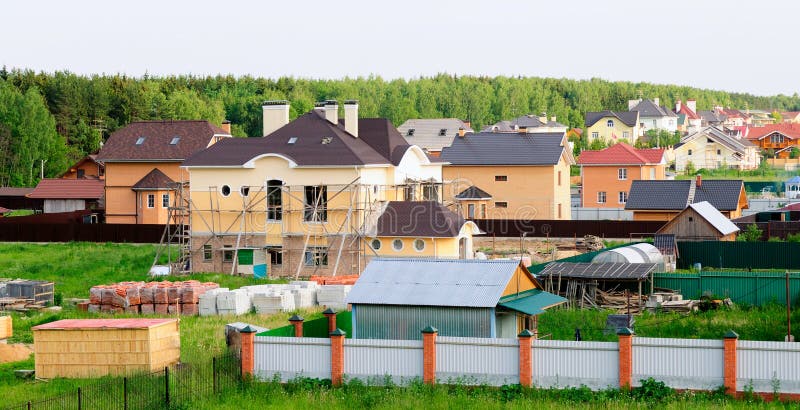 Building of Detached Houses Stock Image - Image of house, home: 5709093