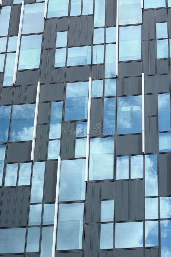 Building Detail. Glass. Reflection Clouds. Sky Stock Photo - Image of ...