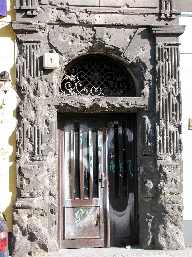 Building, Detailed View of a Front Door or Entrance Door Stock Image ...