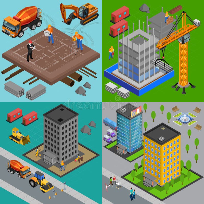 Building Development Design Concept Stock Vector - Illustration of ...