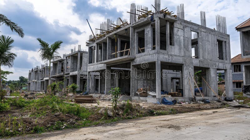 Building Development in Thailand Construction Progress of Modern Urban ...