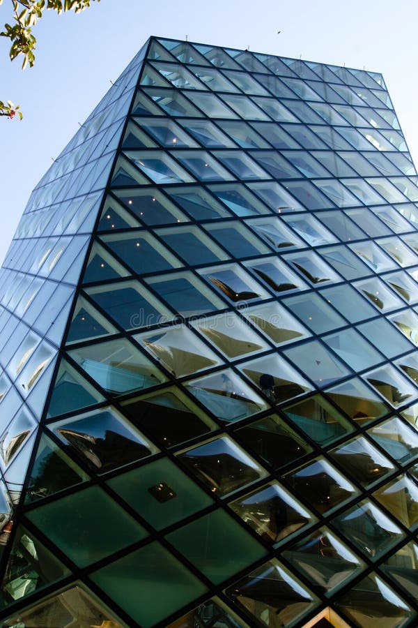 Building with Diamond Windows Stock Photo - Image of highrise, office ...