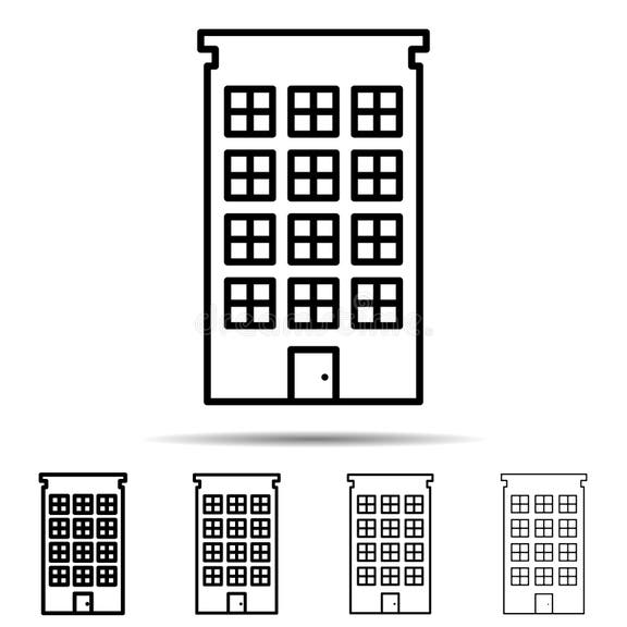 Building Different Shapes Icon. Simple Thin Line, Outline Vector of Building Icons for UI and UX ...