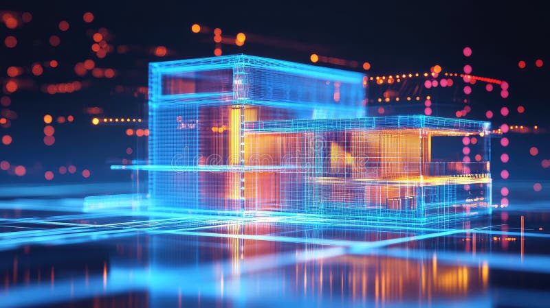 Building Digital Structure Creating Smart Home Blueprint Technology ...