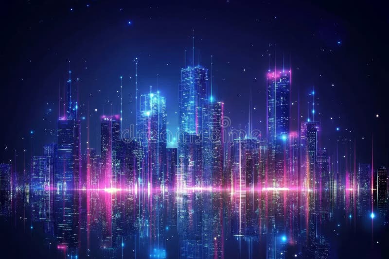 Building with Digital Technology Element in a Smart City Concept. Stock ...