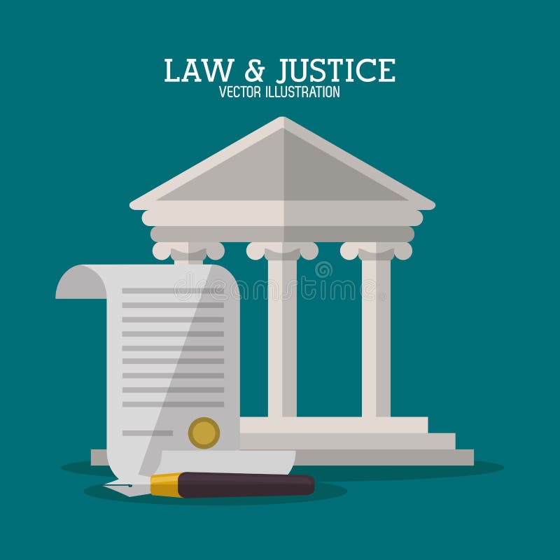 Building and Document of Law and Justice Design Stock Illustration ...