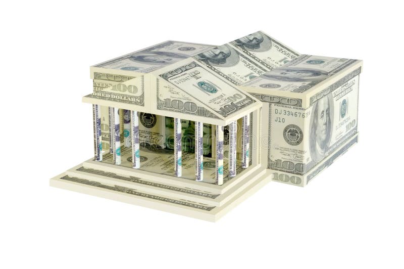 The Building of Dollar Bills Stock Illustration - Illustration of ...