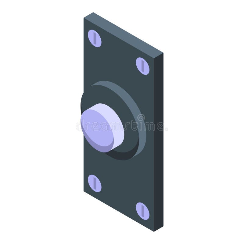 Building Door Bell Icon Isometric Vector. Press Button Stock ...