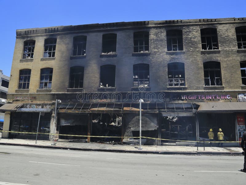 Major Fire Damaged Building Editorial Image - Image of building ...