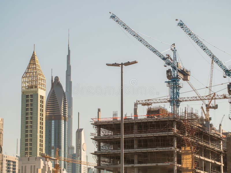 Building in Downtown Dubai. United Arab Emirates. Stock Photo - Image ...