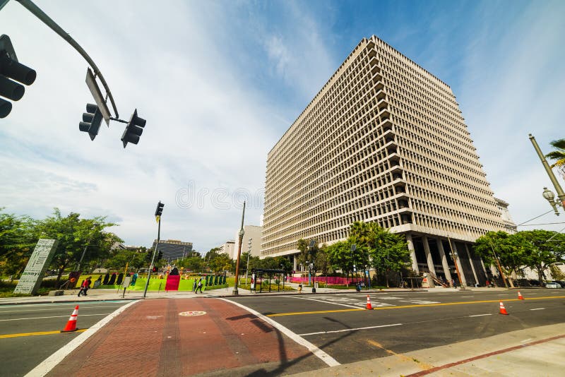 Building in Downtown Los Angeles Editorial Image - Image of angeles ...