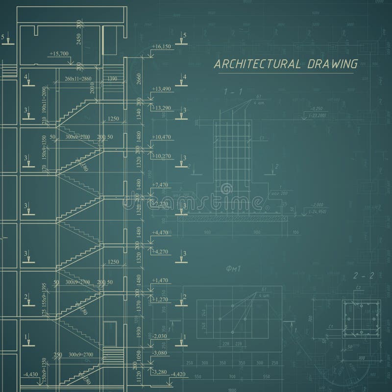 Architectural Blueprint. Building Background. Stock Vector ...