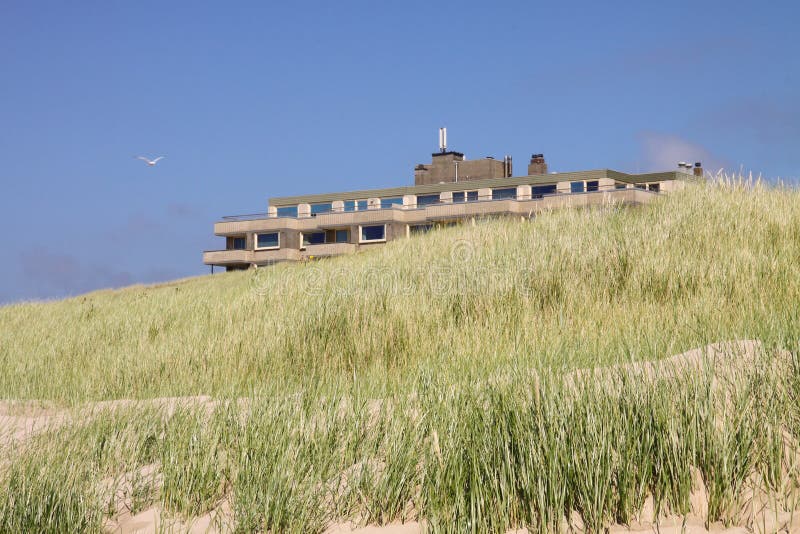 Building by the dunes stock image. Image of sand, blue - 45212627